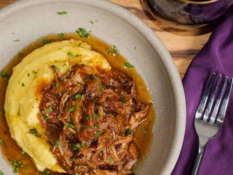 Italian Pork Ragu Recipe Served with Creamy Polenta - Foodology Geek