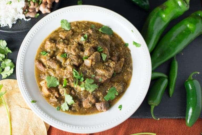 Easy Chile Verde Recipe (Pork or Chicken) | Foodology Geek