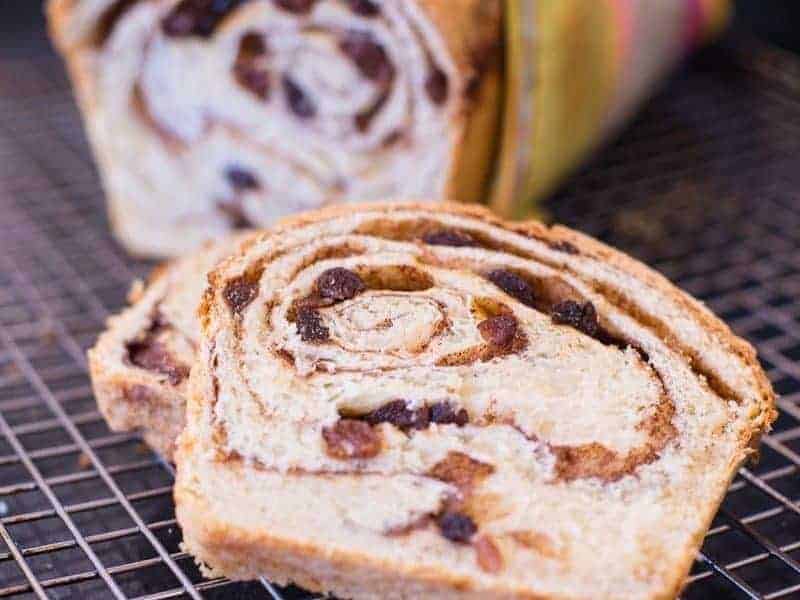 The BEST Cinnamon Raisin Swirl Bread - Foodology Geek