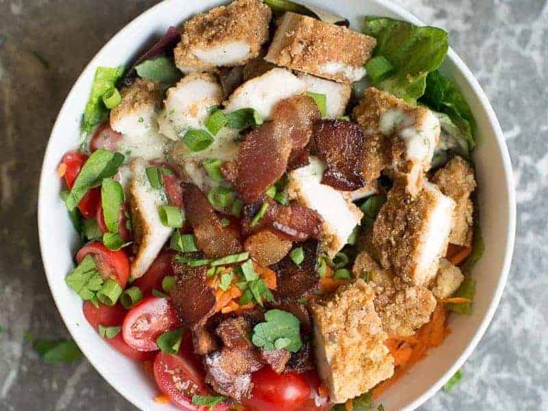 Fried Chicken Beast Bowl - Foodology Geek