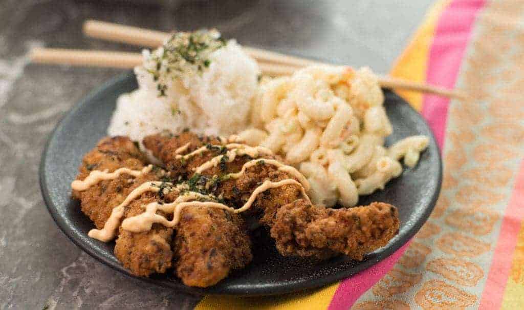Crispy Furikake Fried Chicken with Sriracha Aioli | Foodology Geek