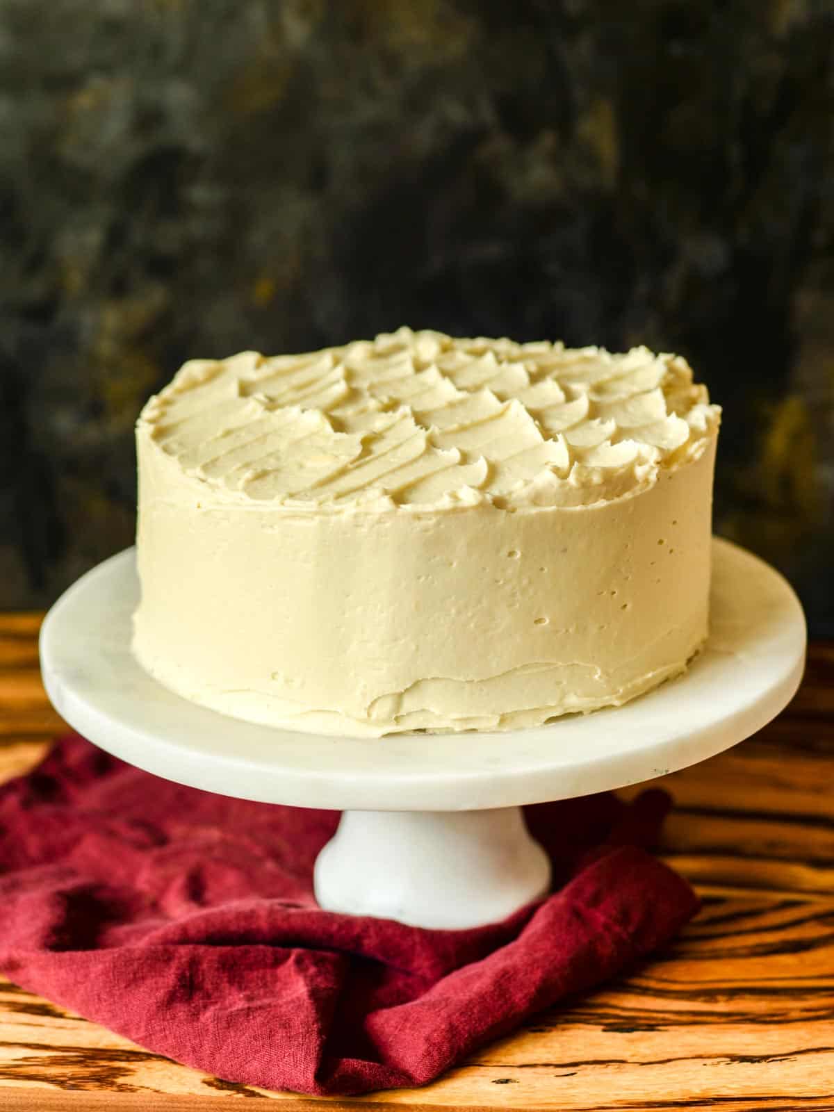 Banana Cake with Cream Cheese Frosting - Foodology Geek