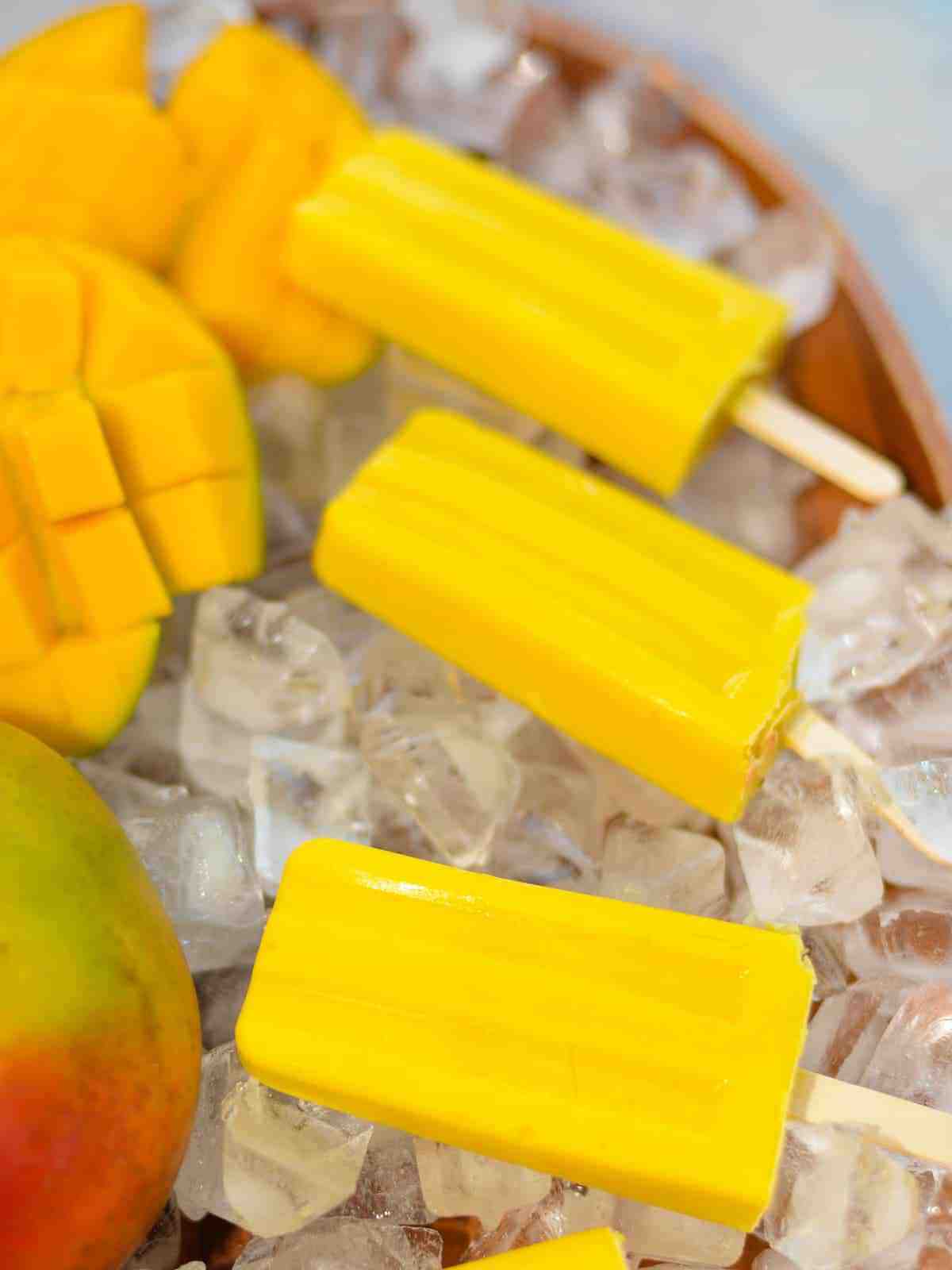 Mango Lassi Popsicles - Foodology Geek