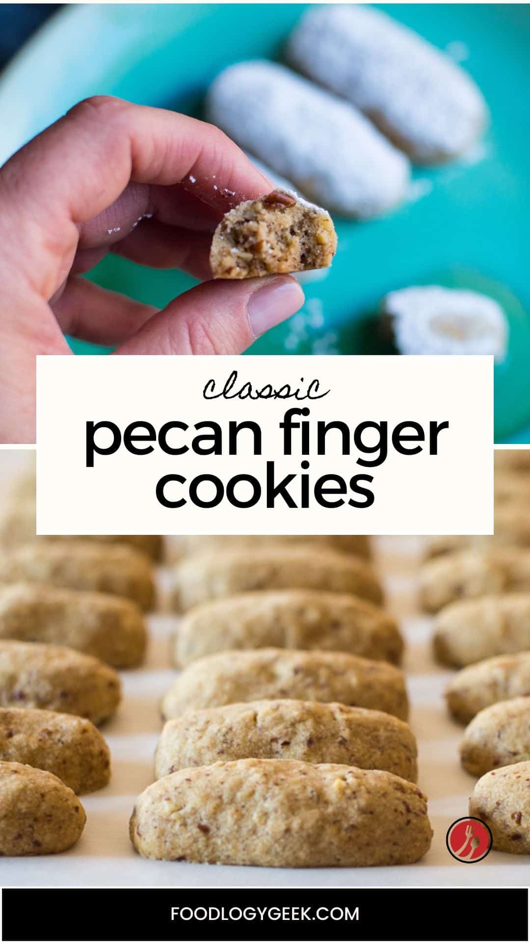 Pecan Finger Cookies - Foodology Geek