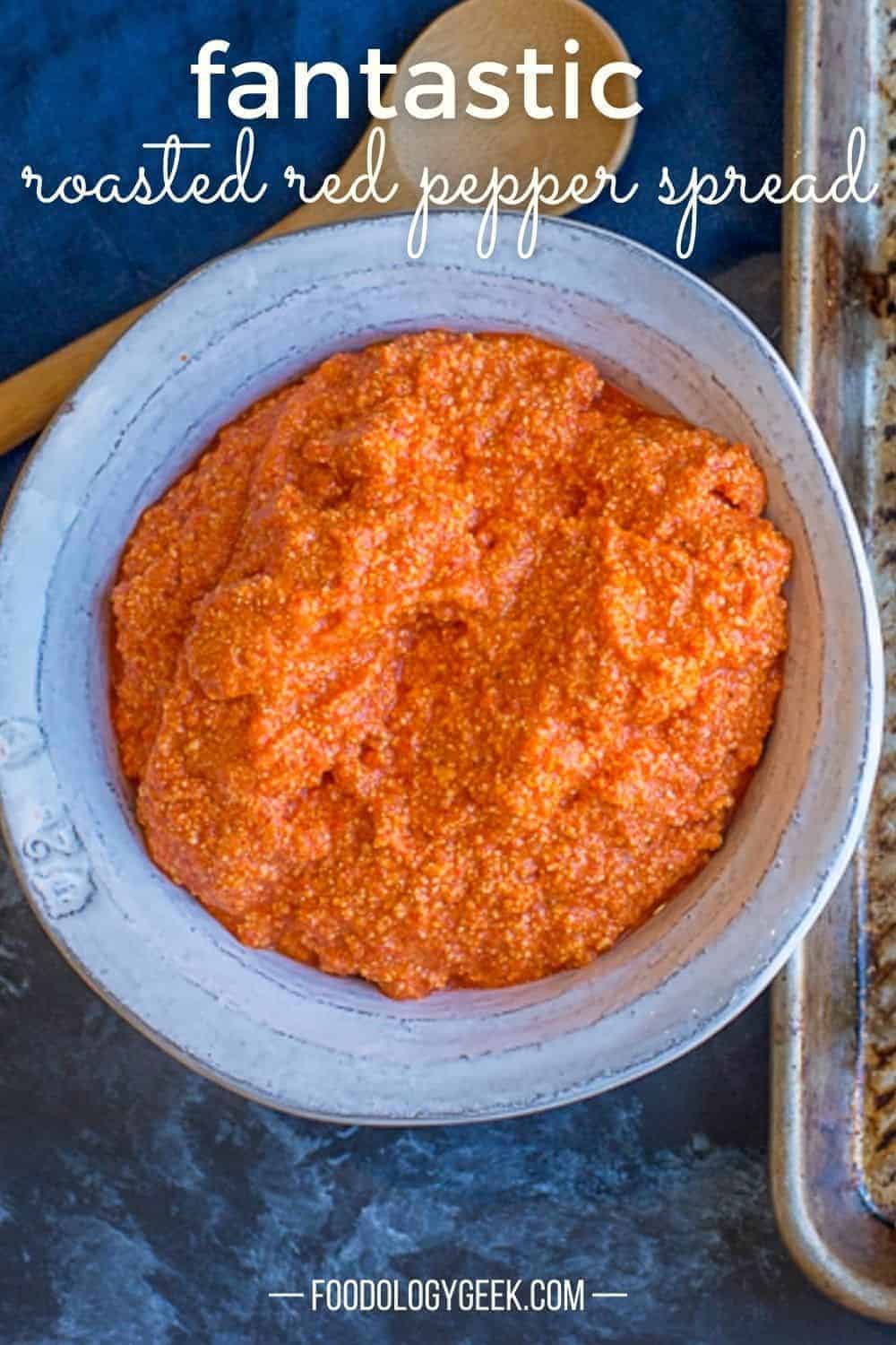 Easy Roasted Red Pepper Spread | Foodology Geek