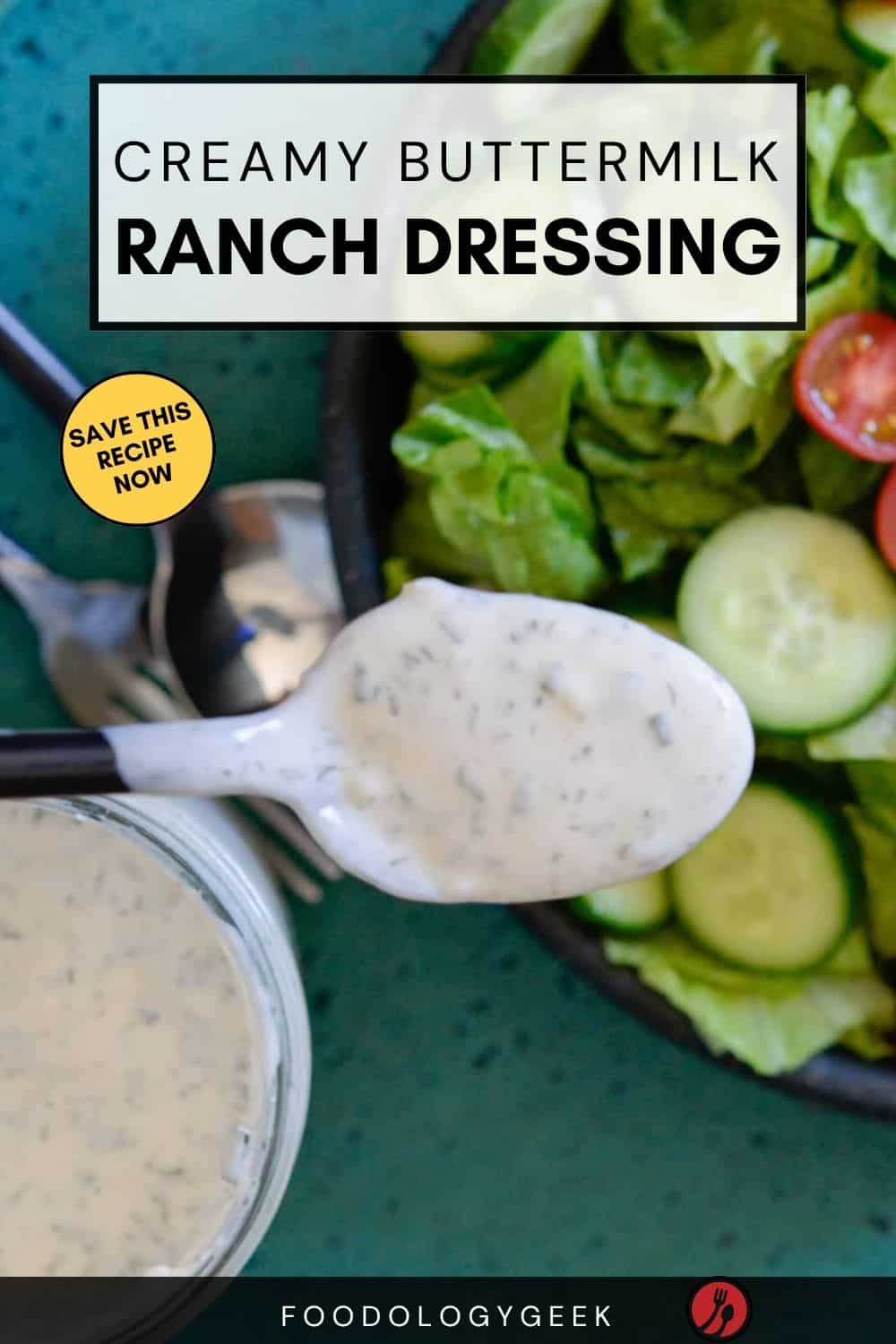 Ranch Dressing Recipe (or Ranch Dip) - Foodology Geek