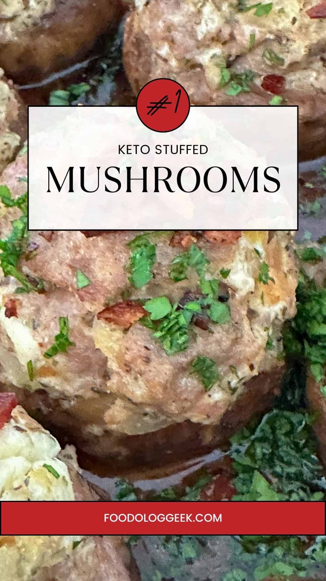 Keto Stuffed Mushrooms - Foodology Geek