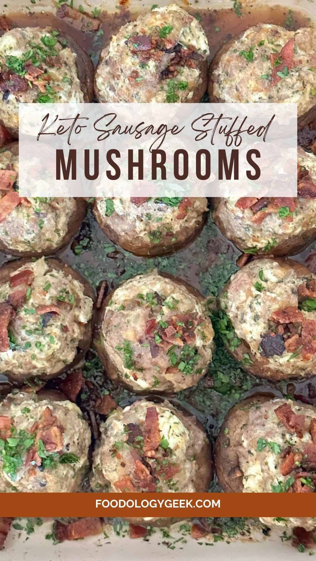 Keto Stuffed Mushrooms - Foodology Geek